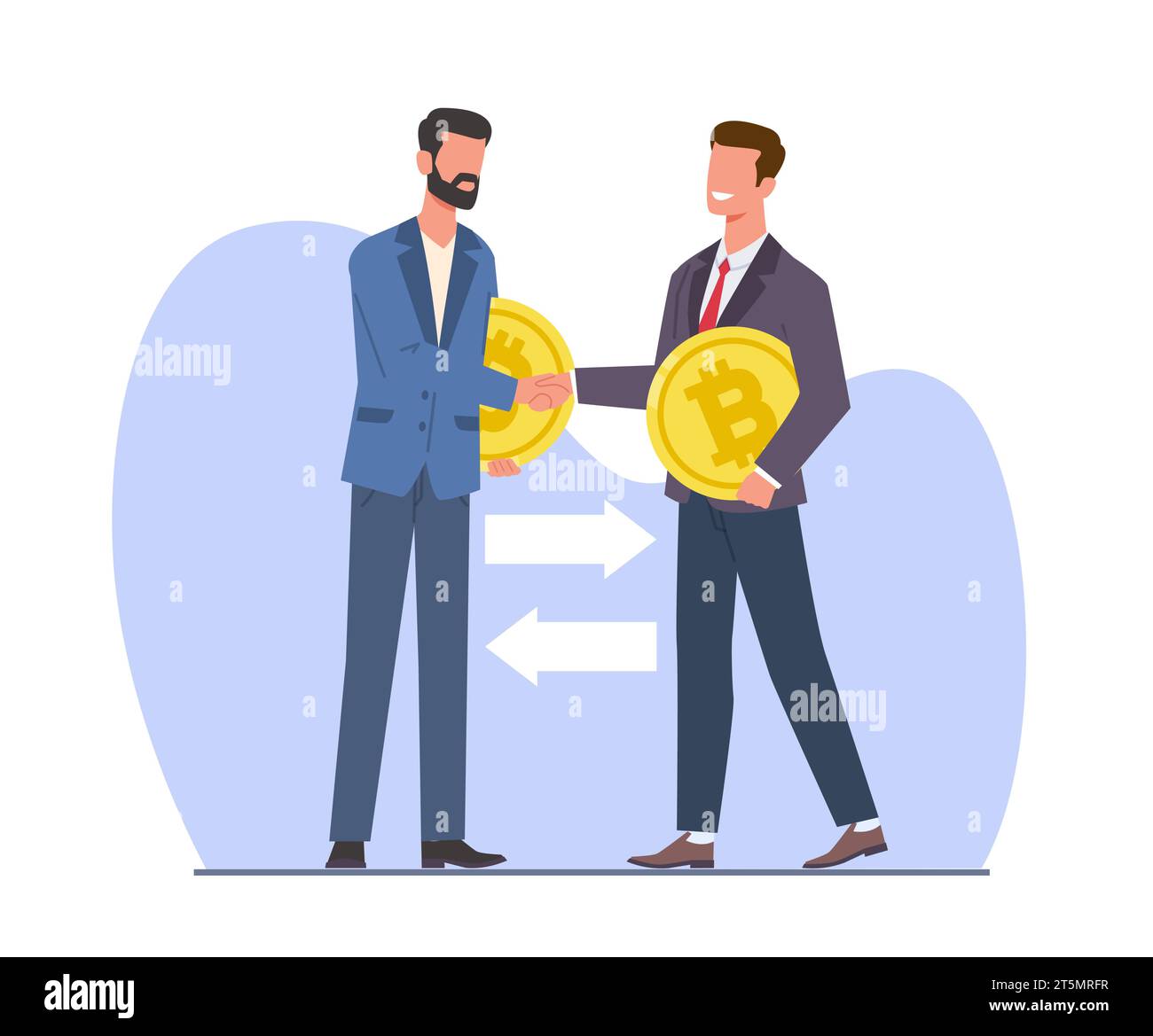 Businessmen shake hands on Stock Vector Images - Alamy