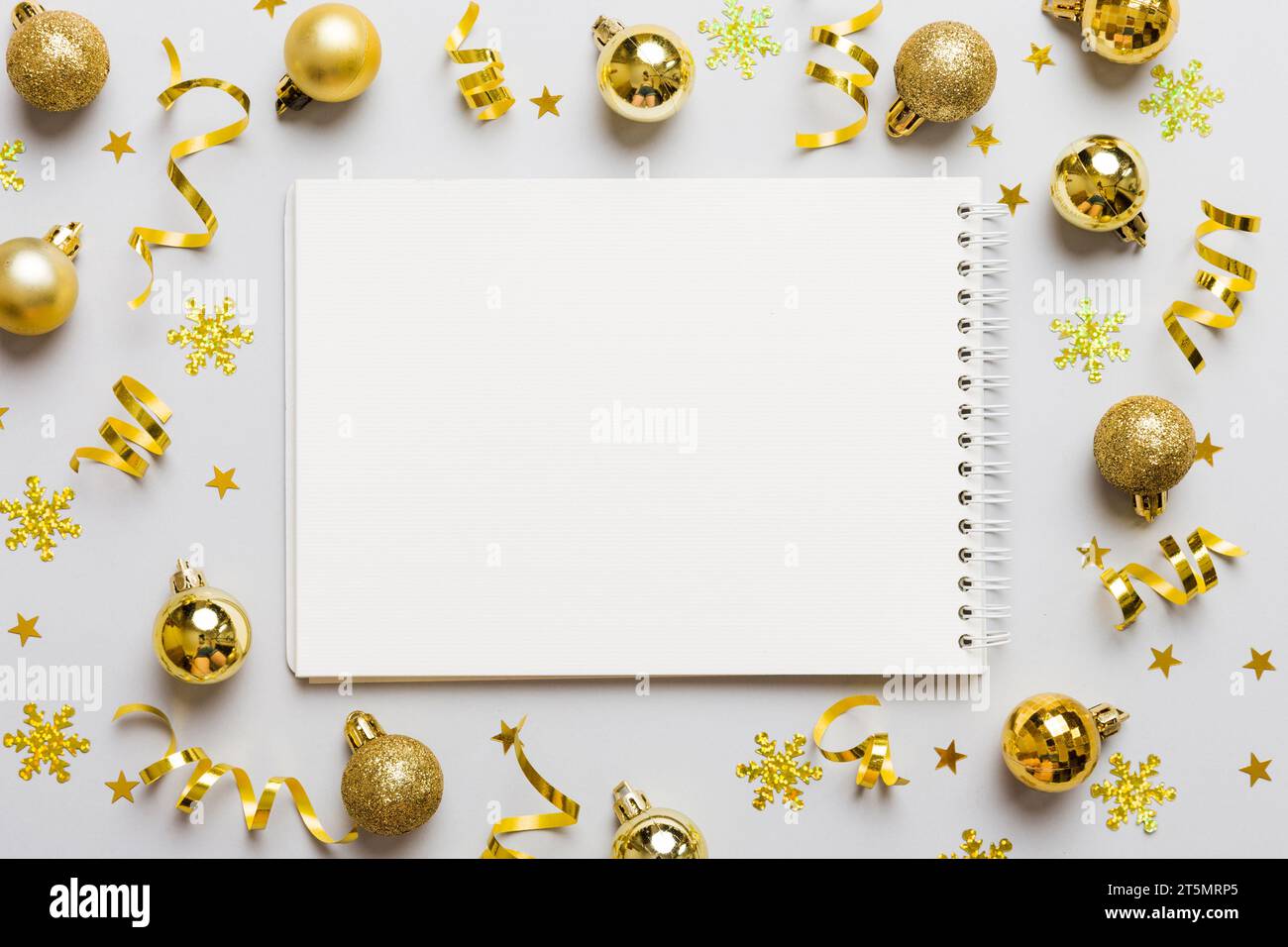 Christmas blank greeting card mock-up scene. Creative layout made of ...