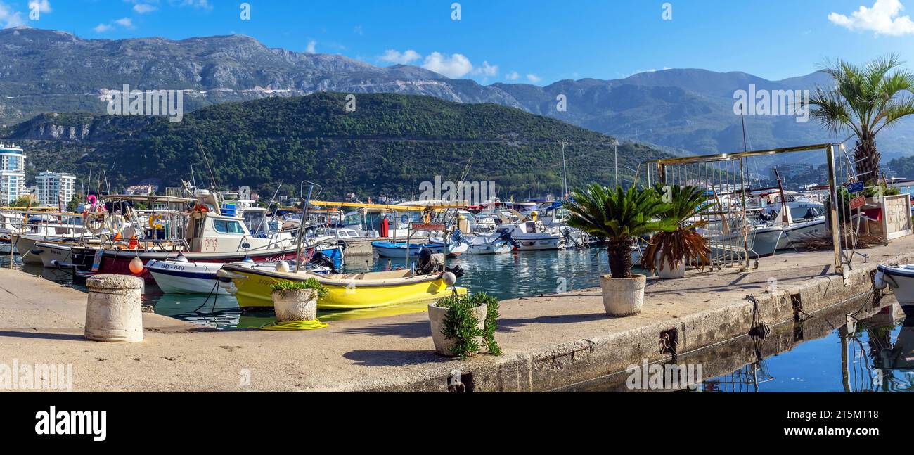 Budva Montenegro, Port of Budva Stock Photo - Alamy