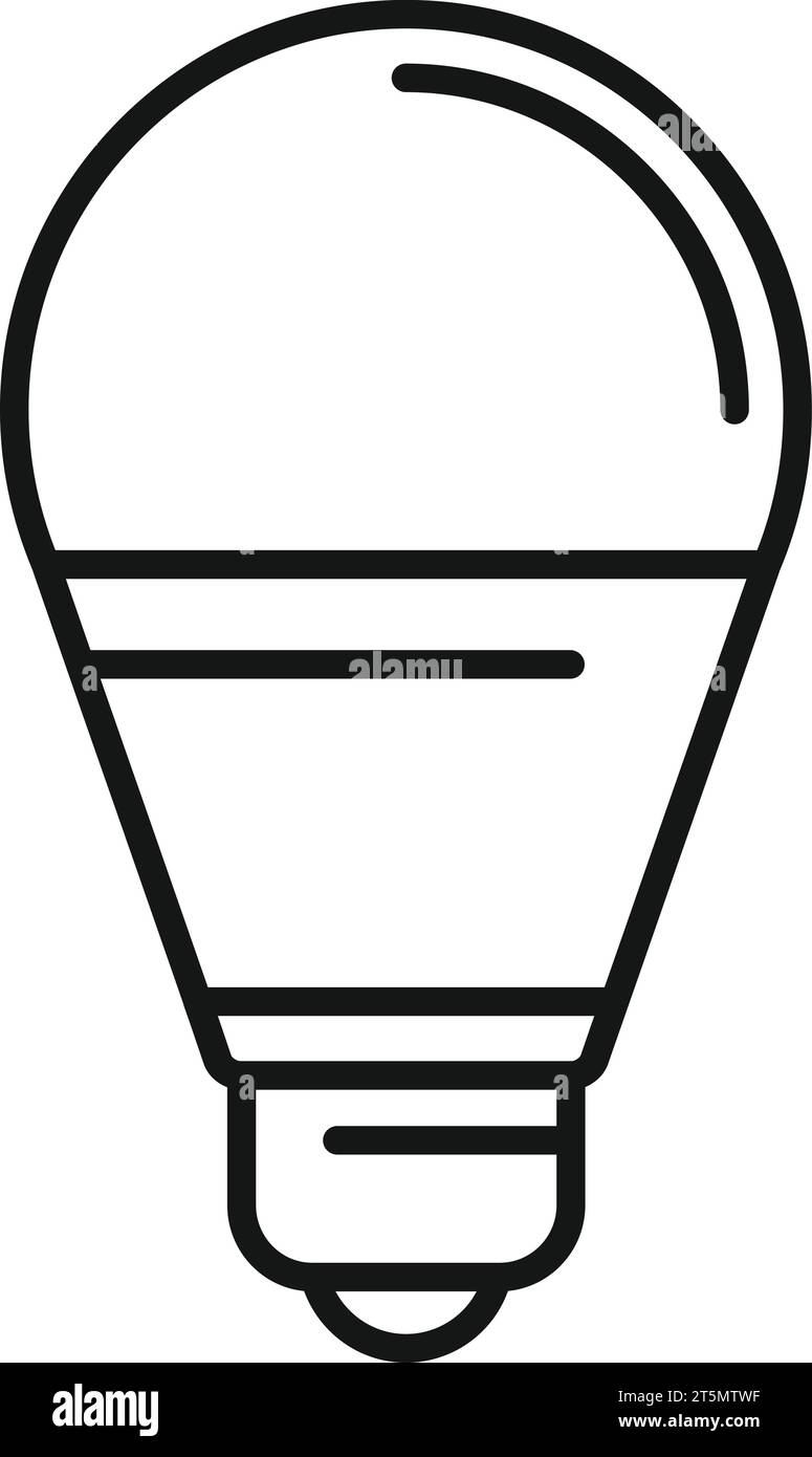 Purple led bulb icon outline vector. Color mobile half. Home remote ...