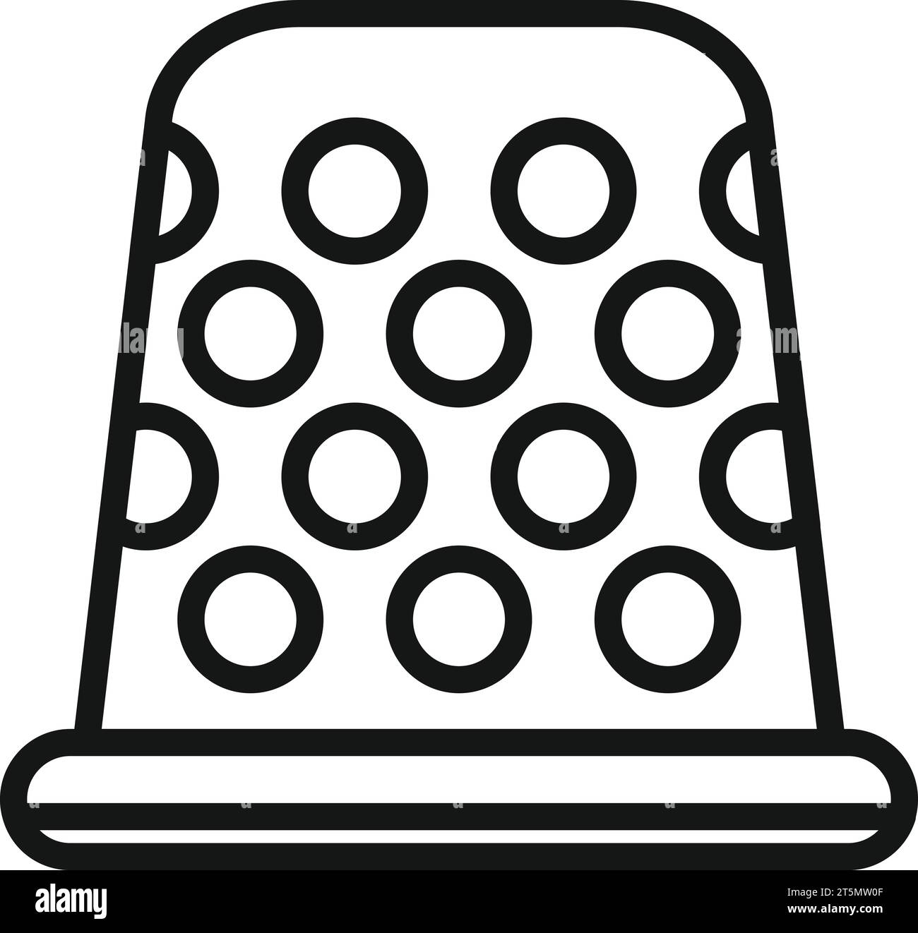 Finger needle protection cap icon outline vector. Sewing work. Tailor ...