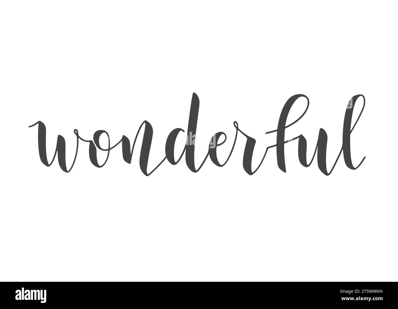 Vector Stock Illustration. Handwritten Lettering of Wonderful. Template ...