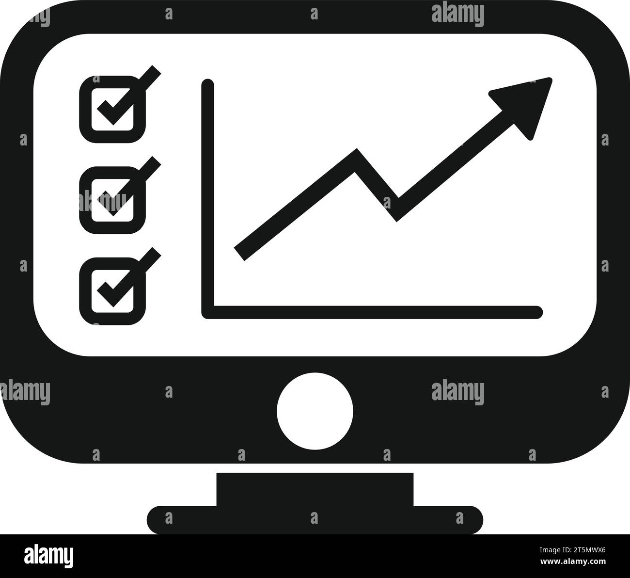 Finance monitor icon simple vector. Data credit investment. Hand ...