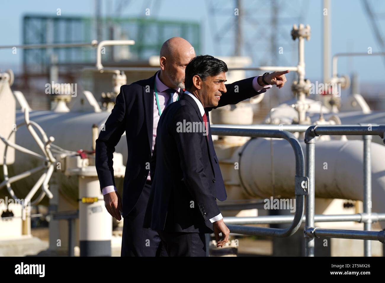 Prime Minister Rishi Sunak and National Gas Chief Executive Officer Jon ...