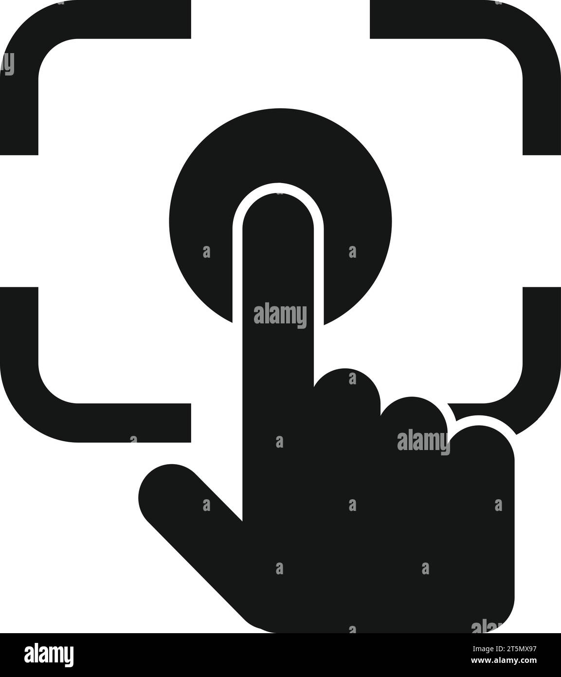 Augmented reality start button icon simple vector. Focus video. Digital ...