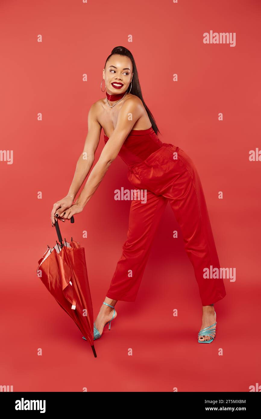 Cheerful african american model hi-res stock photography and images - Alamy