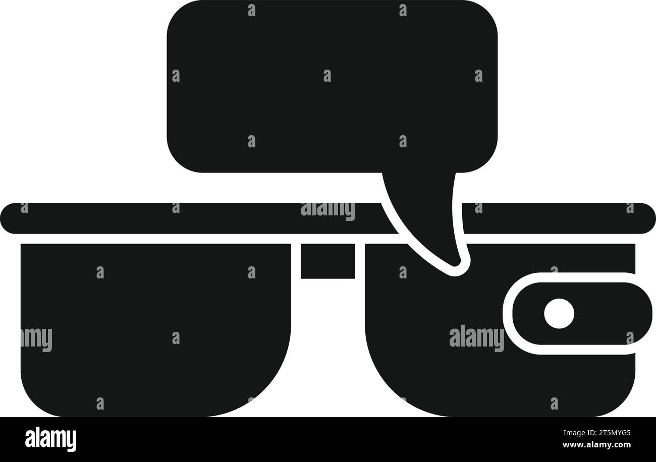 Vr glasses icon simple vector. Augmented reality. Cyber device Stock ...