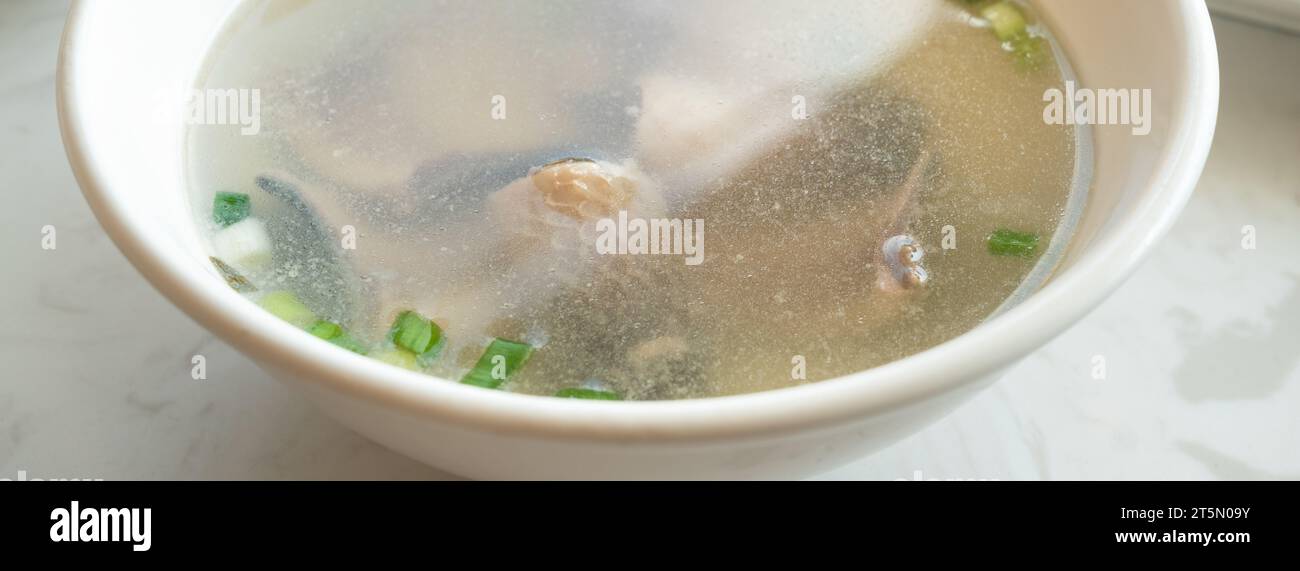 Milkfish skin soup, distinctive and famous seafood cuisine of Taiwanese ...