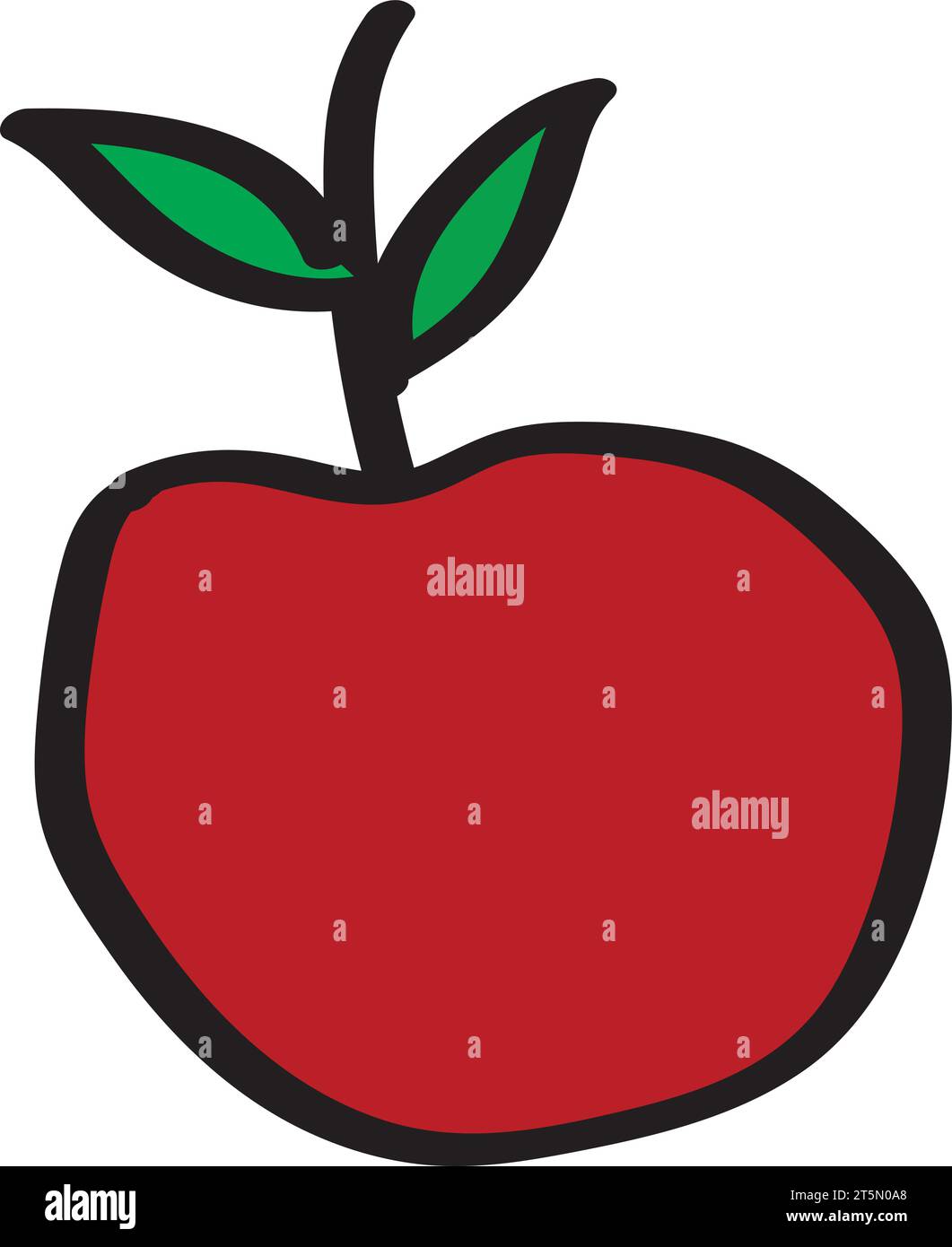 Sliced apple fruit icon Stock Vector Images - Alamy