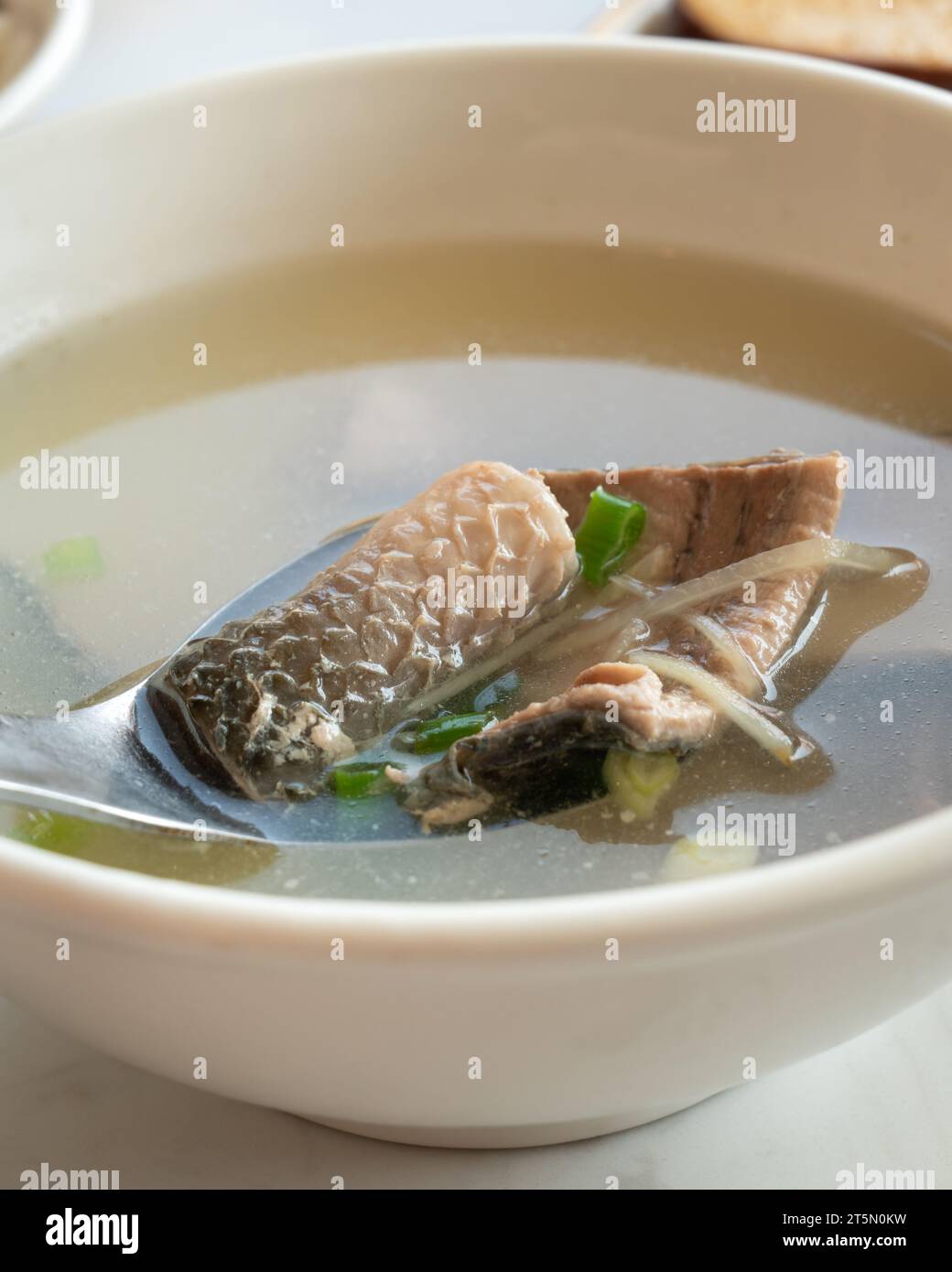 Milkfish skin soup, distinctive and famous seafood cuisine of Taiwanese ...