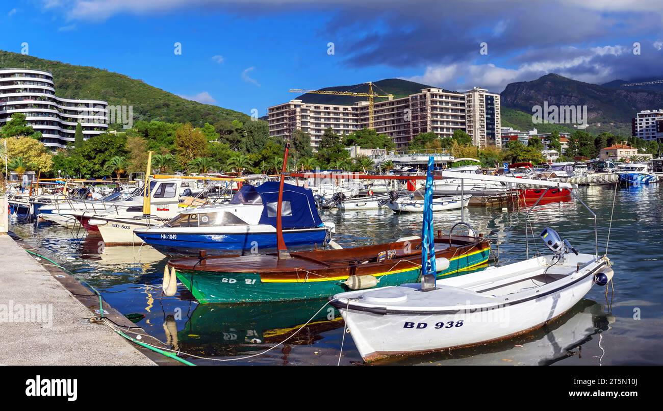 Budva Montenegro, Port of Budva Stock Photo - Alamy