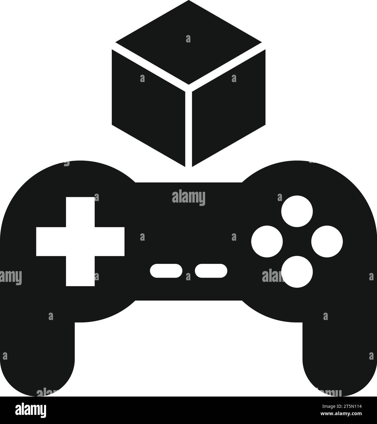 Augmented reality joystick icon simple vector. Game simulation. Tech ...