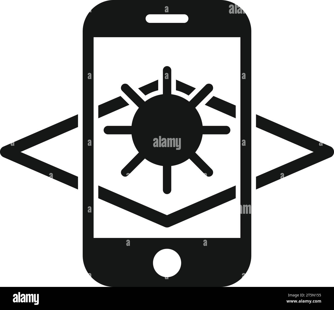Augmented Reality Phone Screen Icon Simple Vector Vr App Business People Stock Vector Image 