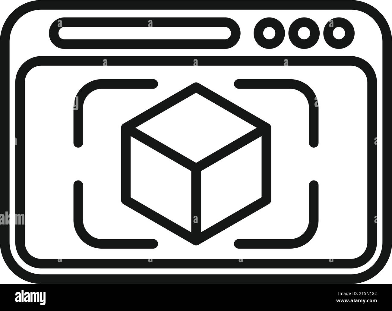 Augmented reality web interface icon outline vector. Digital display ...