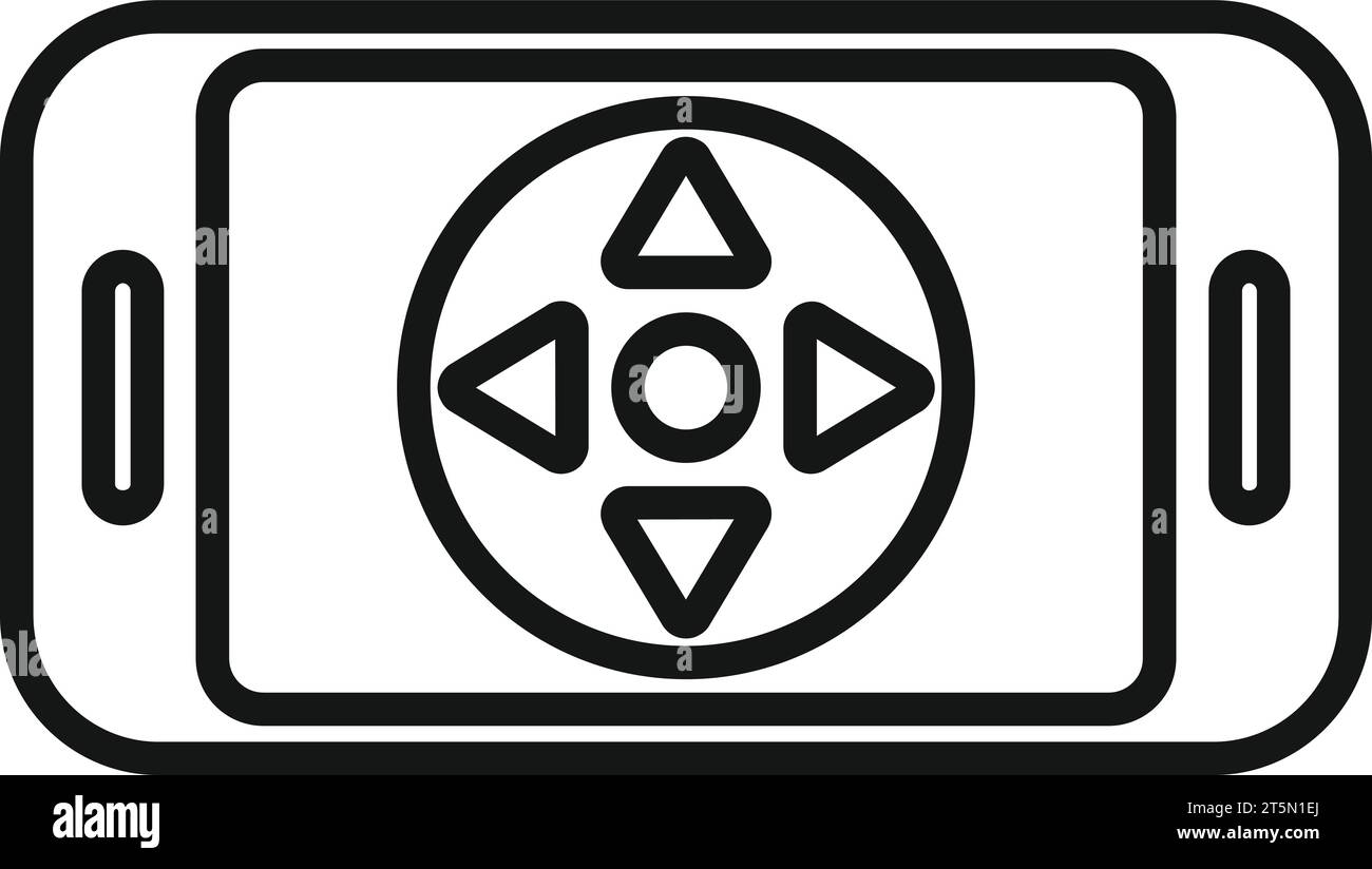 Augmented reality device control icon outline vector. Digital screen ...