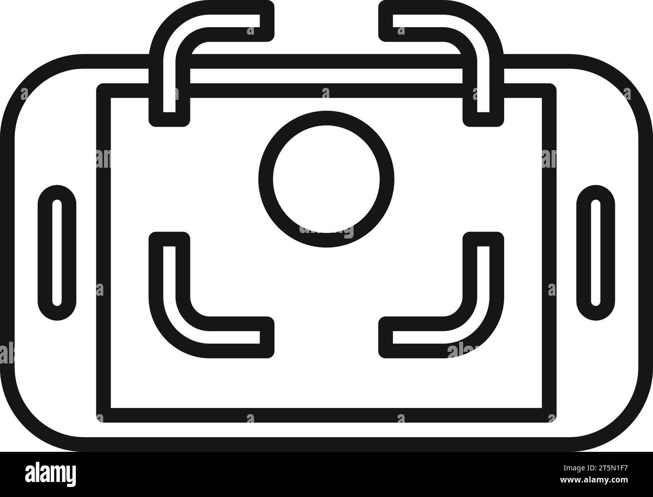 Scan control reality icon outline vector. Smart future. Rotate scan ...