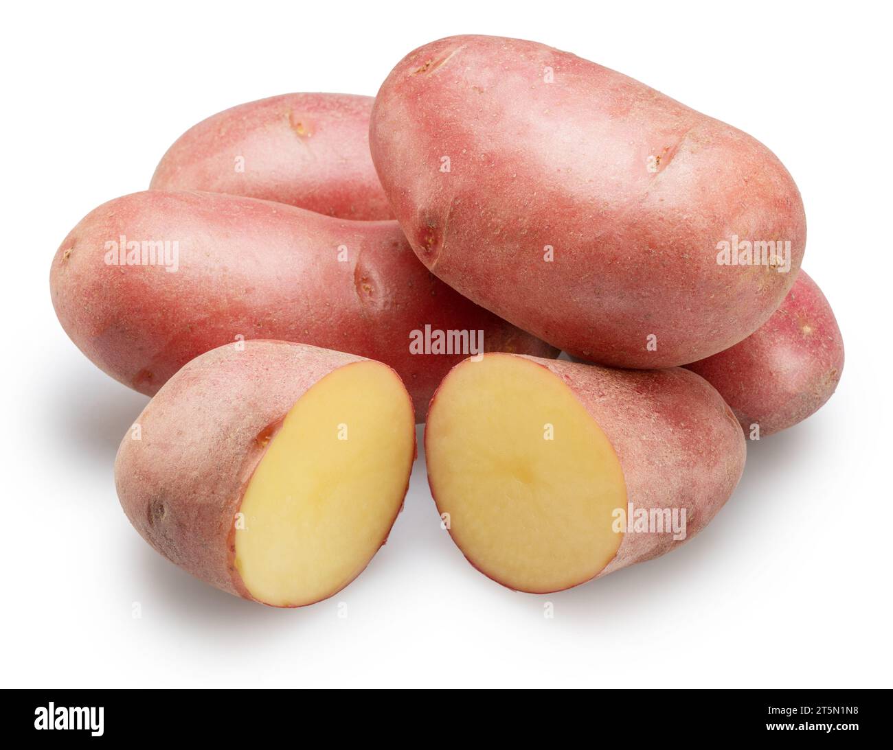 Red skin potatoes isolated on white background Stock Photo - Alamy