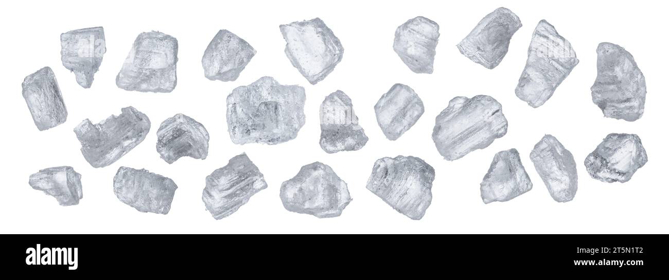 Salt crystals on white background. File contains clipping path Stock ...