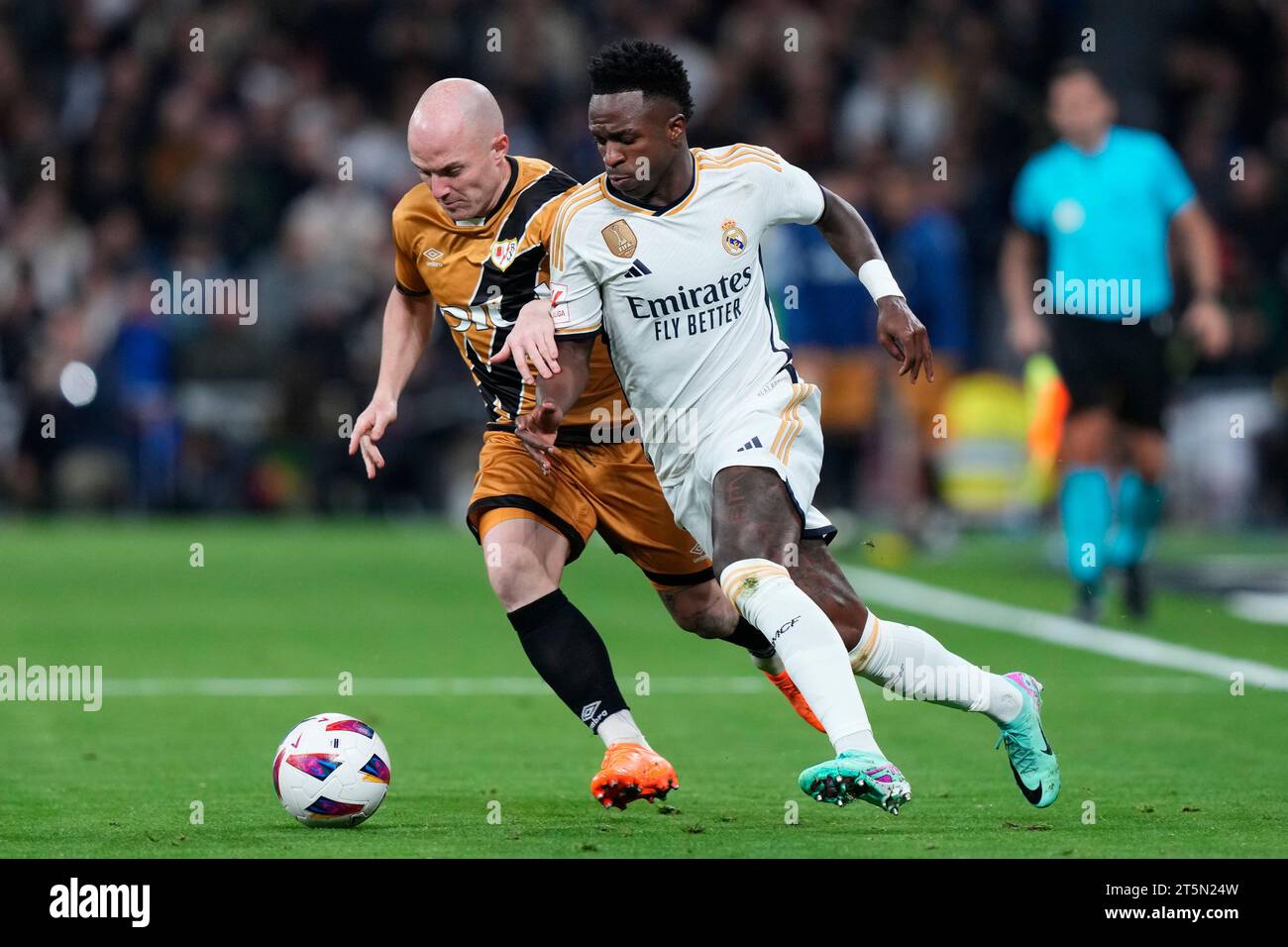 Madrid, Spain. 05th Nov, 2023. Isaac Palazon, Isi of Rayo Vallecano and ...