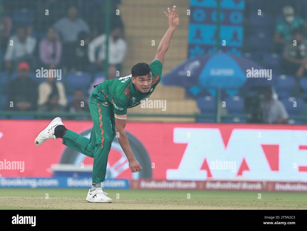 New Delhi, Delhi, India. 6th Nov, 2023. Taskin Ahmed of Bangladesh ...