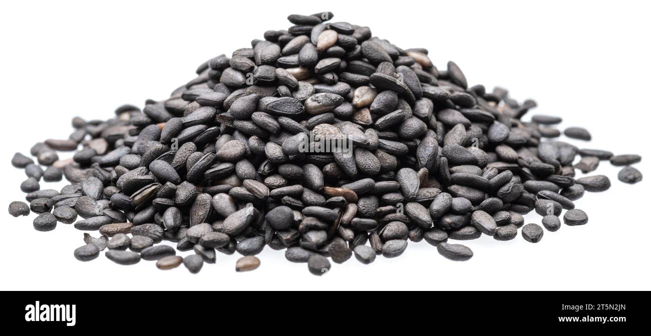 Heap of black cumin seeds isolated on white background Stock Photo - Alamy