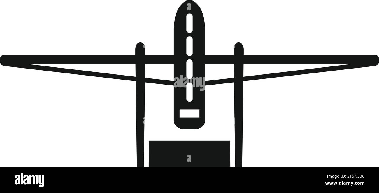 Drone top view icon simple vector. Ai remote control. Map tech land ...