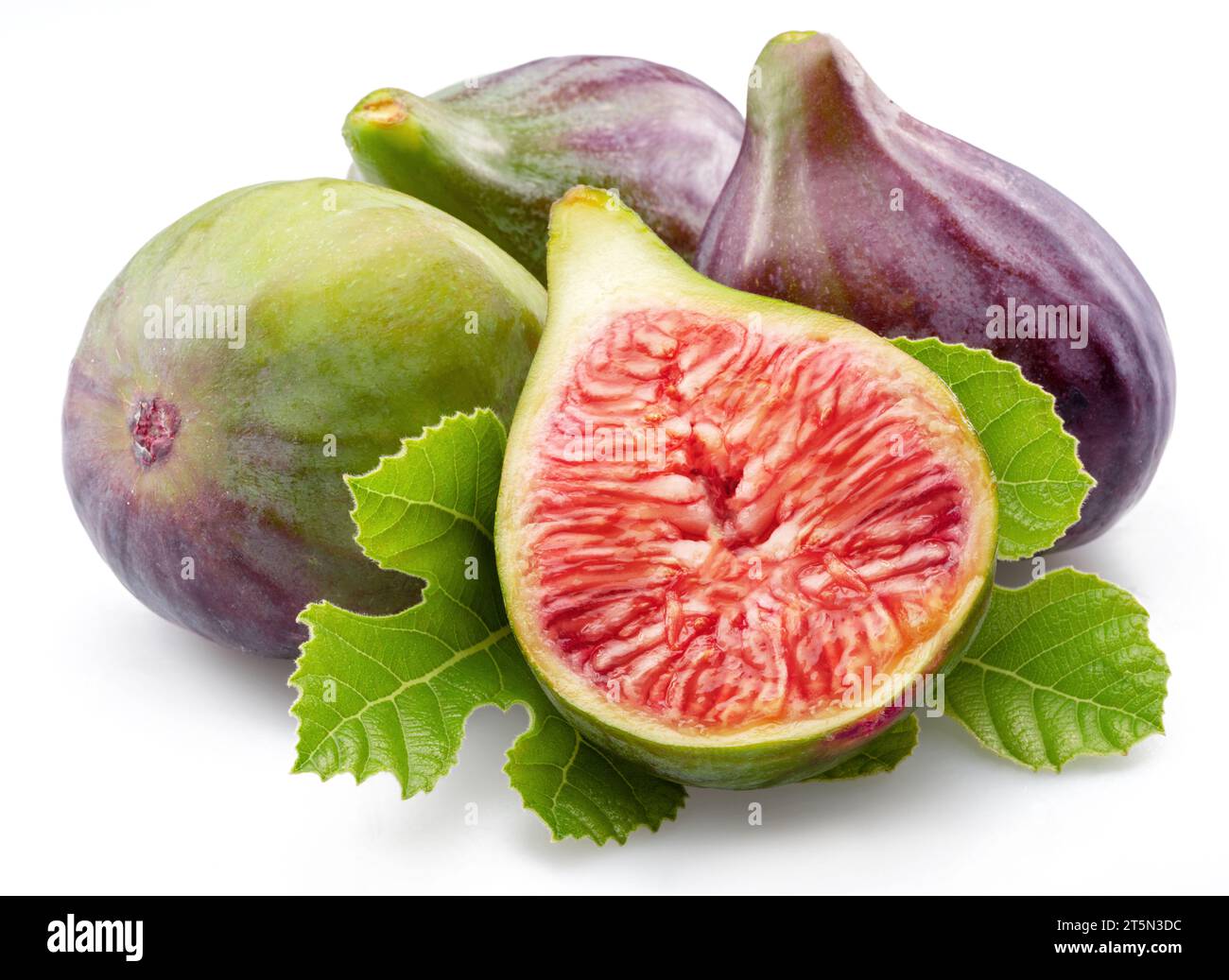 Fig fruits and slice of fig isolated on white background Stock Photo ...