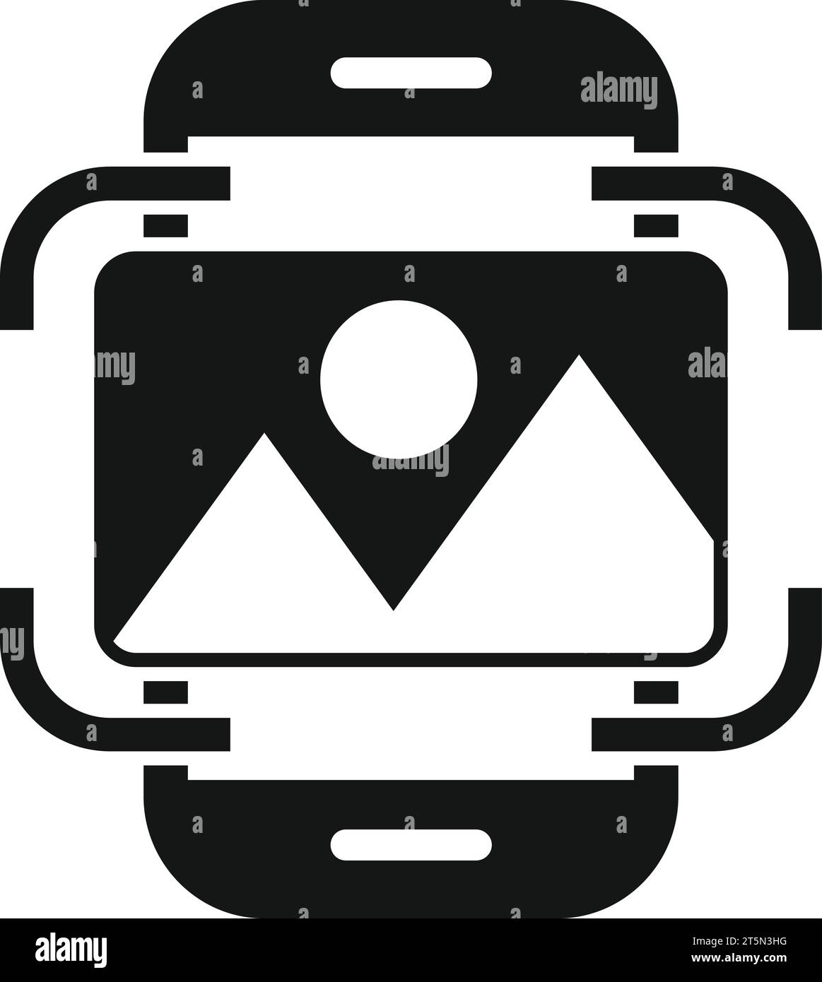 Augmented reality scan icon simple vector. Video focus. Digital tech ...