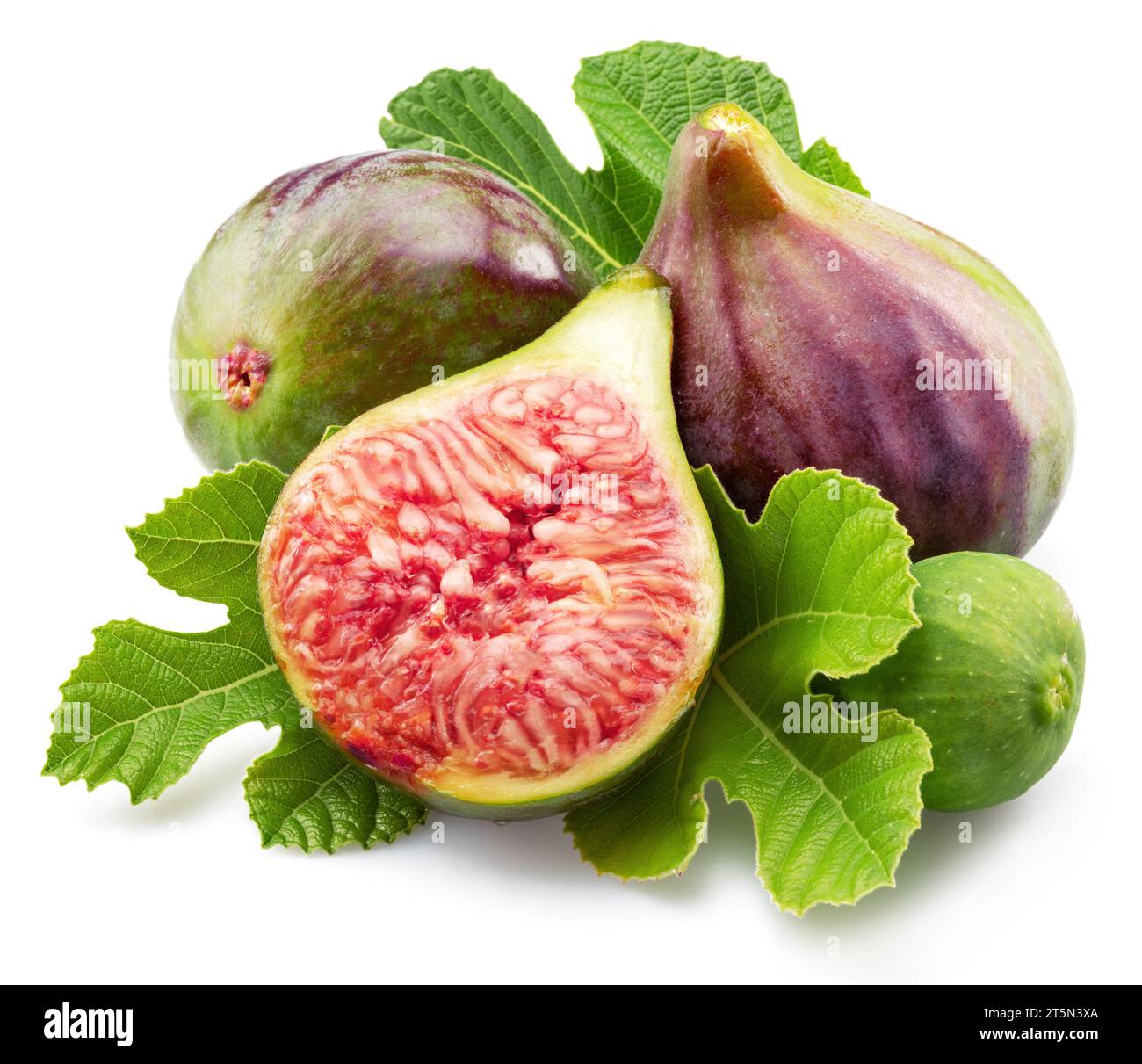 Fig fruits and slices of fig isolated on white background Stock Photo ...