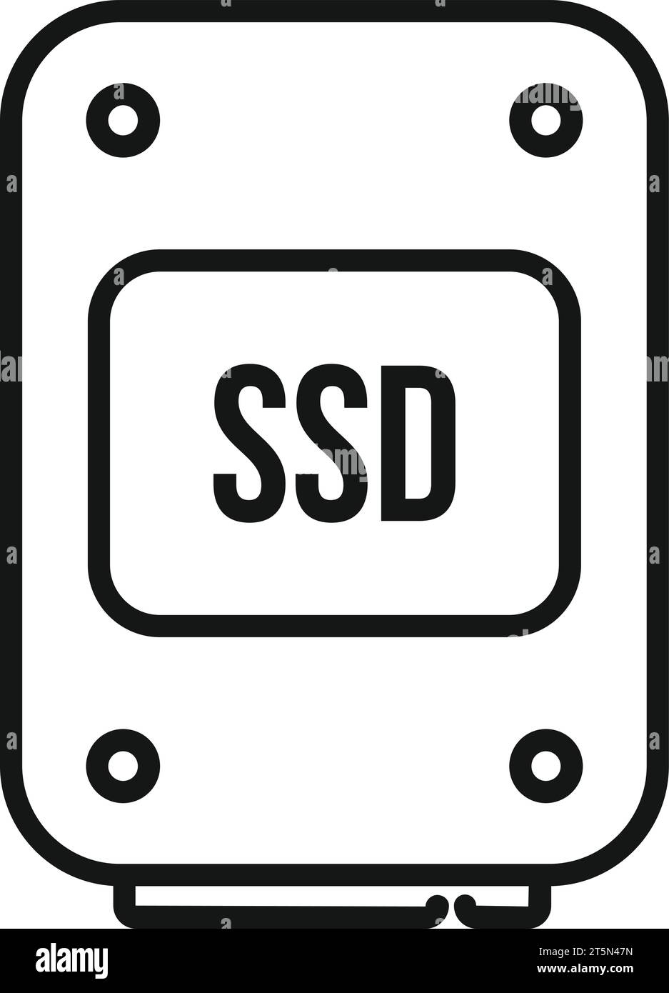 Laptop repair ssd disk icon outline vector. Button service. Mobile data ...
