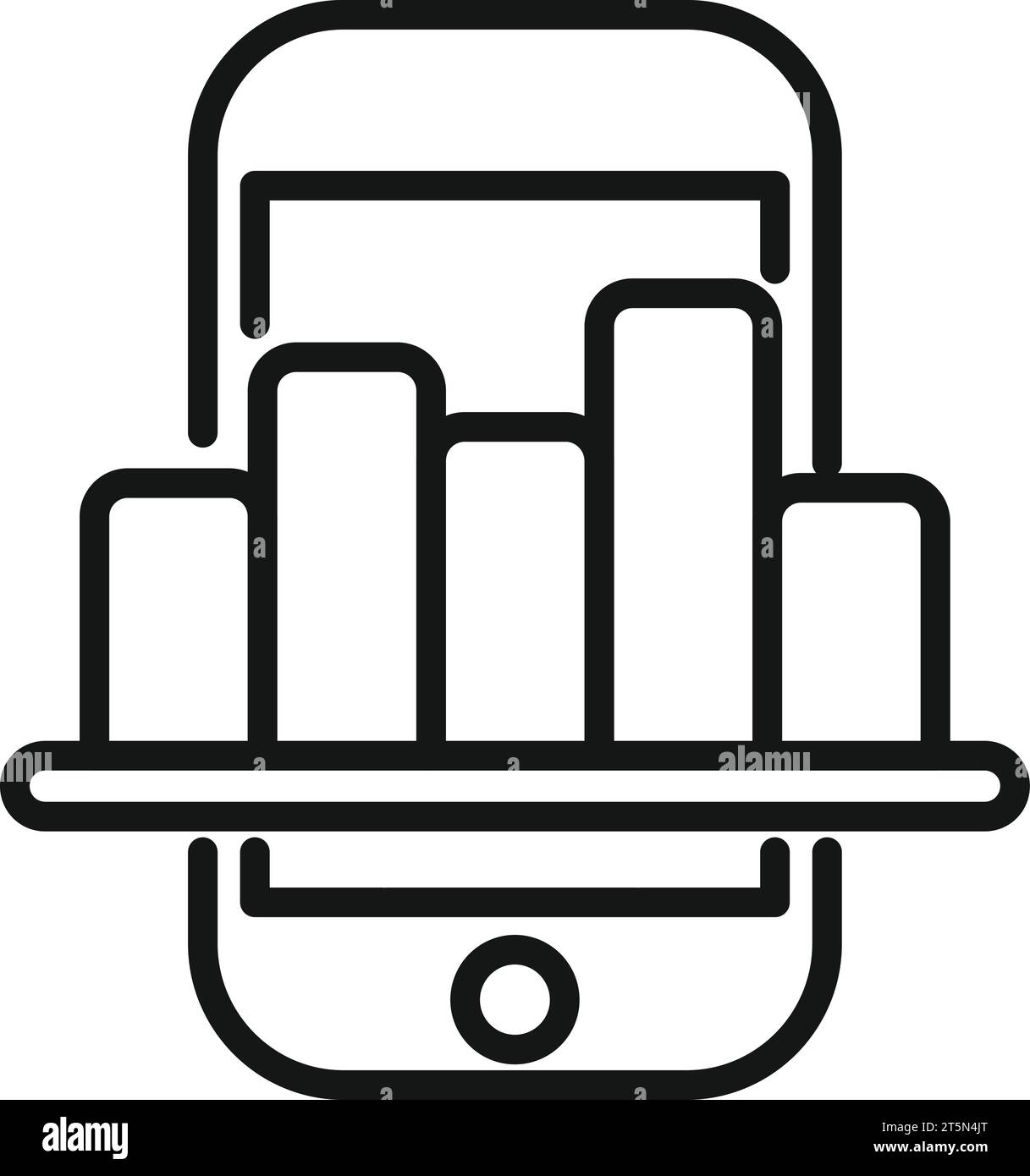 Chart digital ar tech icon outline vector. Augmented reality. Code ...