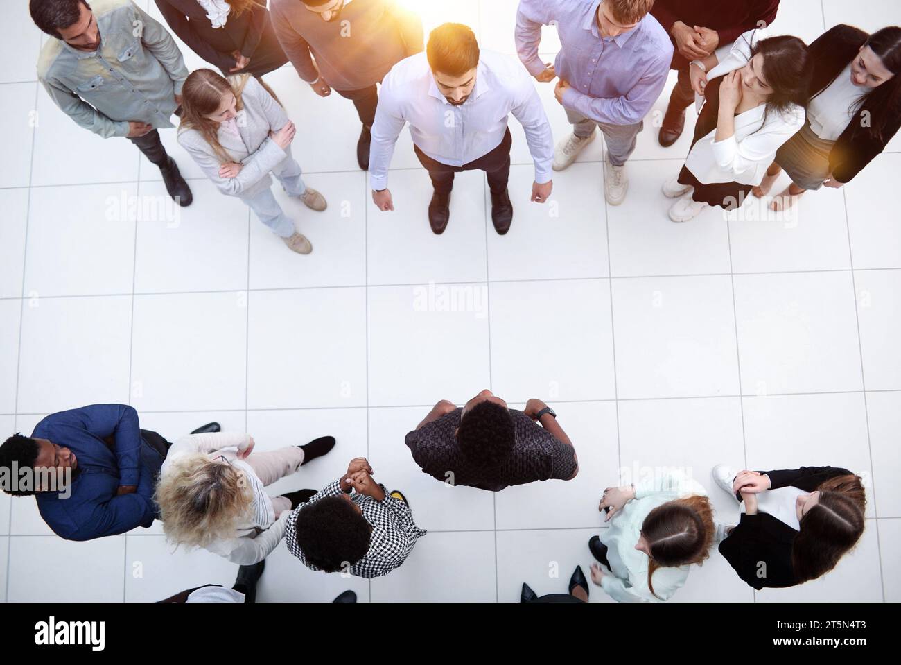 Business meeting overhead view hi-res stock photography and images - Alamy
