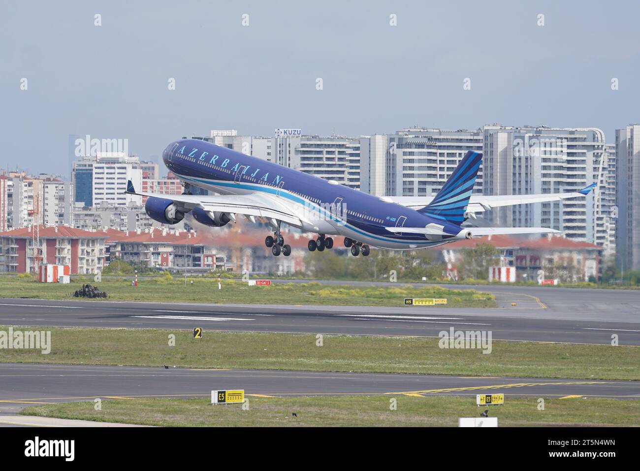 ISTANBUL, TURKIYE - APRIL 29, 2023: Azerbaijan Airlines Airbus A340 ...