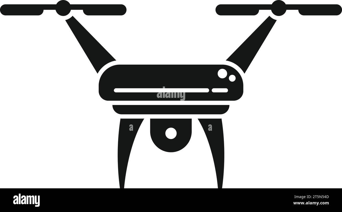 Drone map tech icon simple vector. Aerial land view. Remote smart ...
