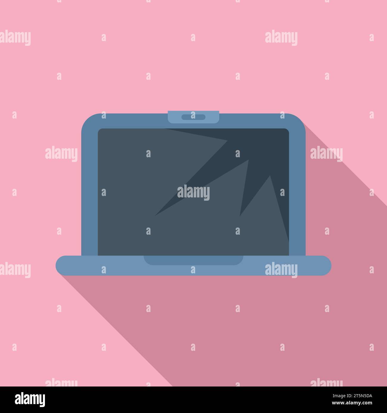 Broken screen laptop hammer Stock Vector Images - Alamy