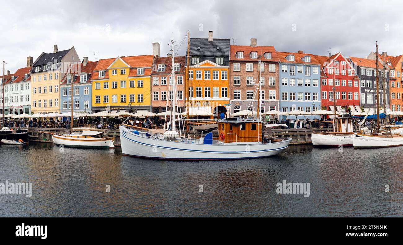 Copenhagen, Denmark - October 17, 2023: General view of the main street ...