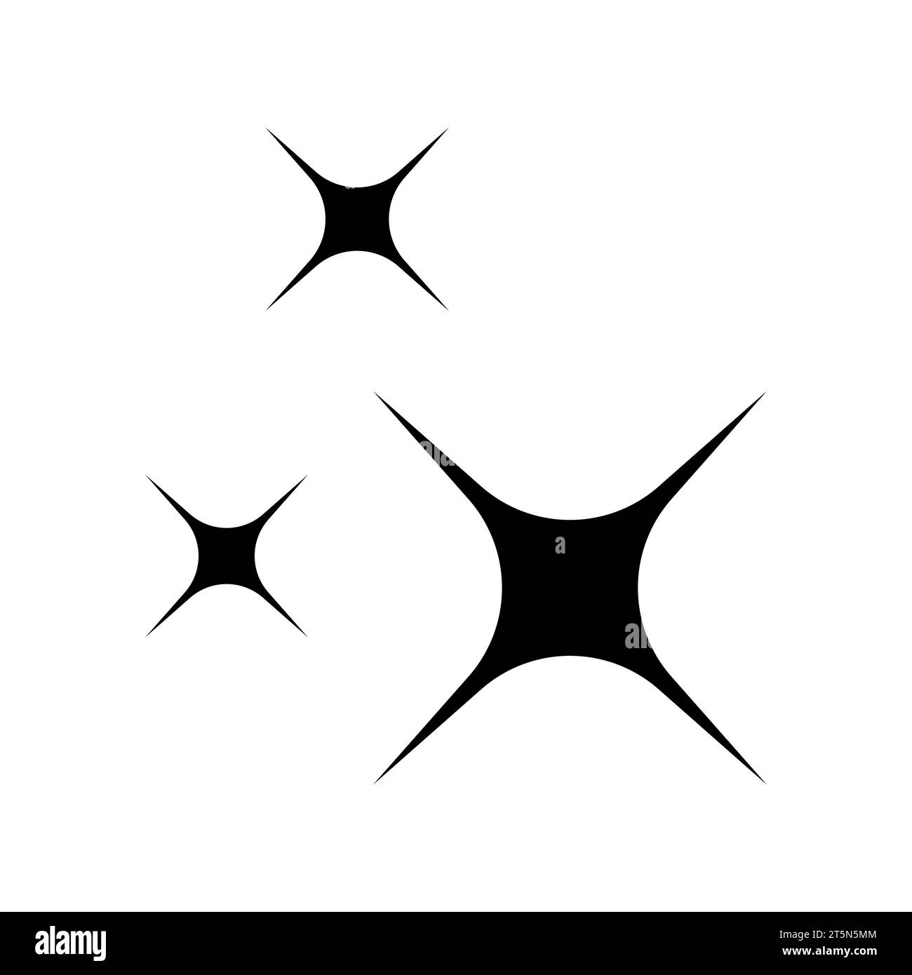 Simple Aesthetic Winter Christmas shining magic star icon in trendy ...