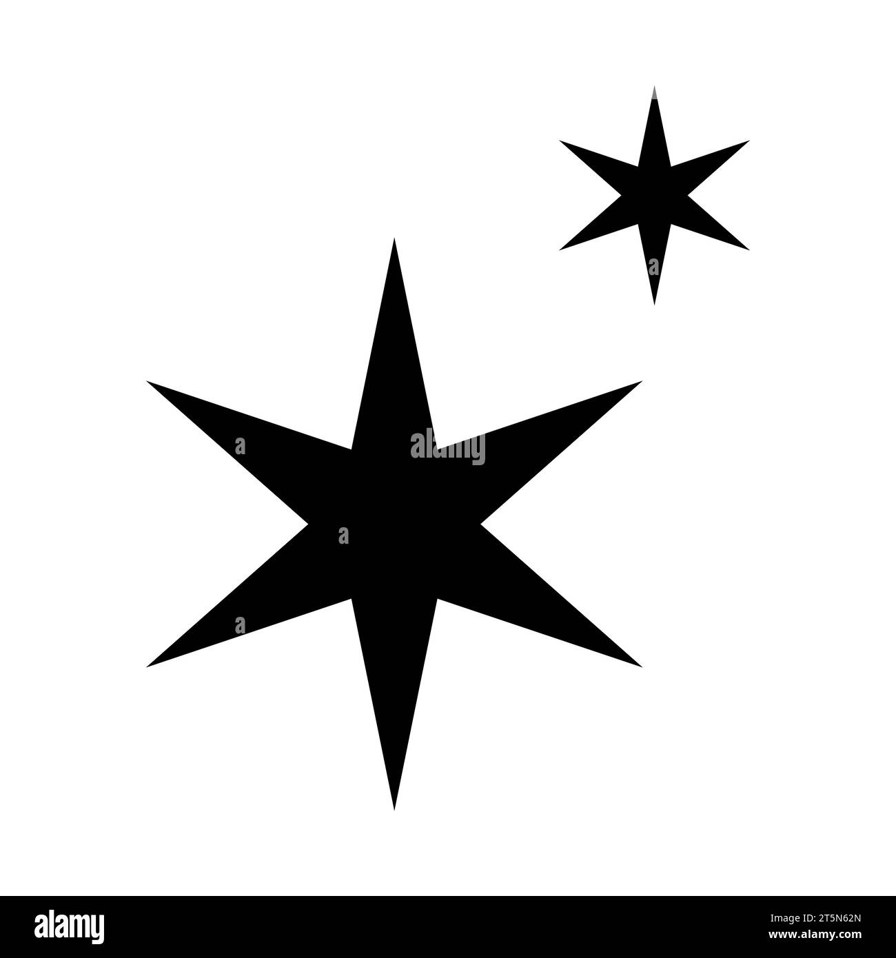 Simple Aesthetic Winter Christmas shining magic star icon in trendy ...