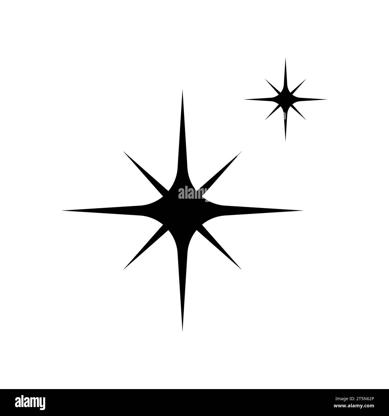 Simple Aesthetic Winter Christmas shining magic star icon in trendy ...