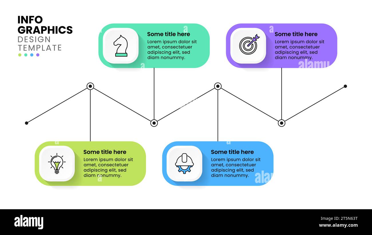 Infographic template with icons and 4 options or steps. Line. Can be ...