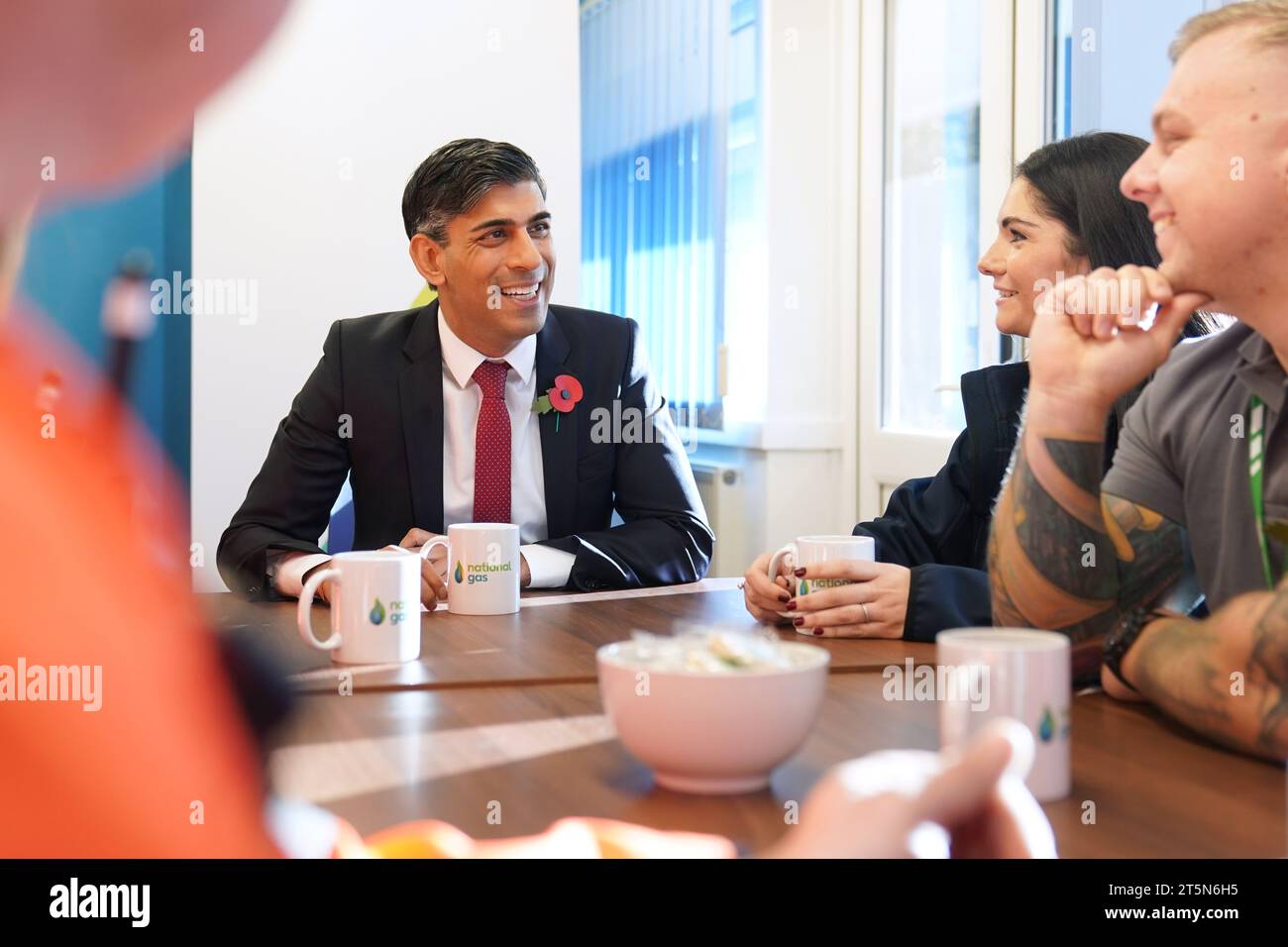 Prime Minister Rishi Sunak meets apprentices during a visit to the ...