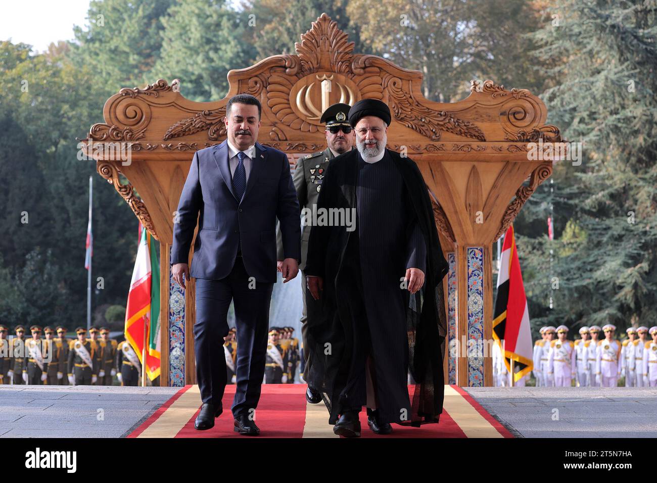Tehran, Iran. 6th Nov, 2023. Iranian President EBRAHIM RAISI (R ...