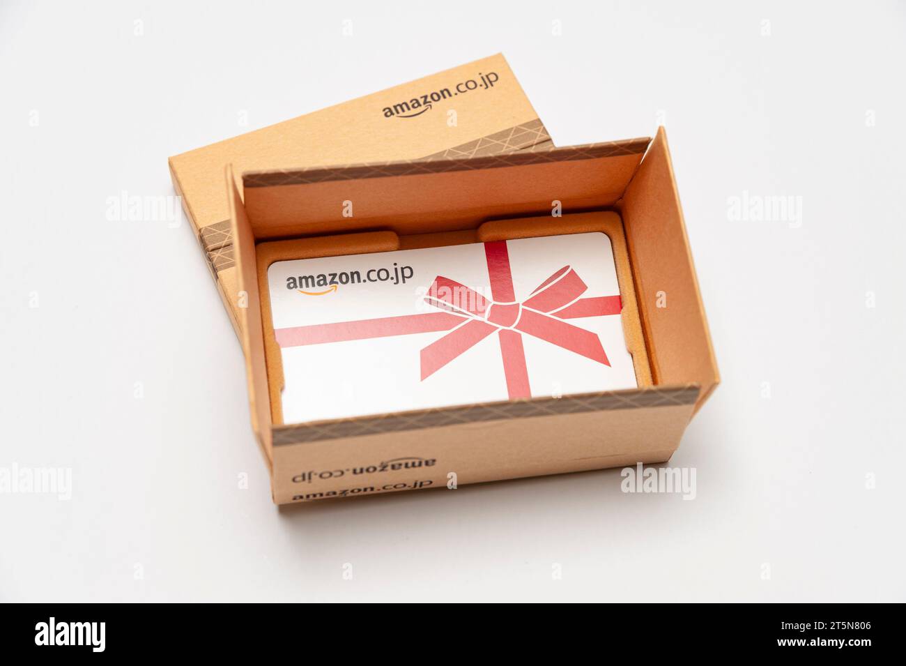 Fuji, Shizuoka, Japan - August 11, 2022: Amazon gift card box type sold ...