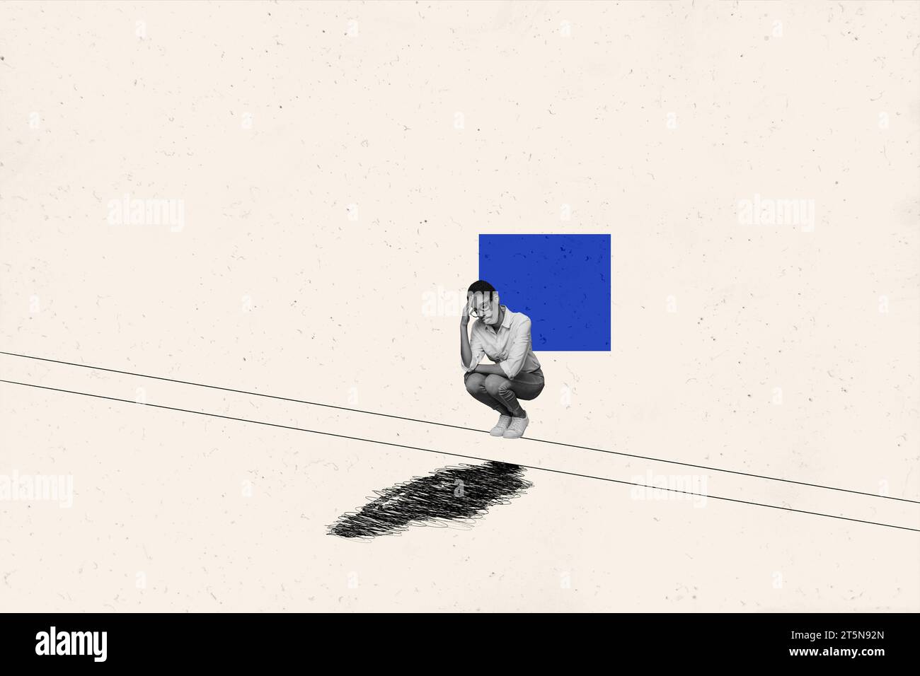 Creative painted collage of funny transgender girl bipolar disorder ...