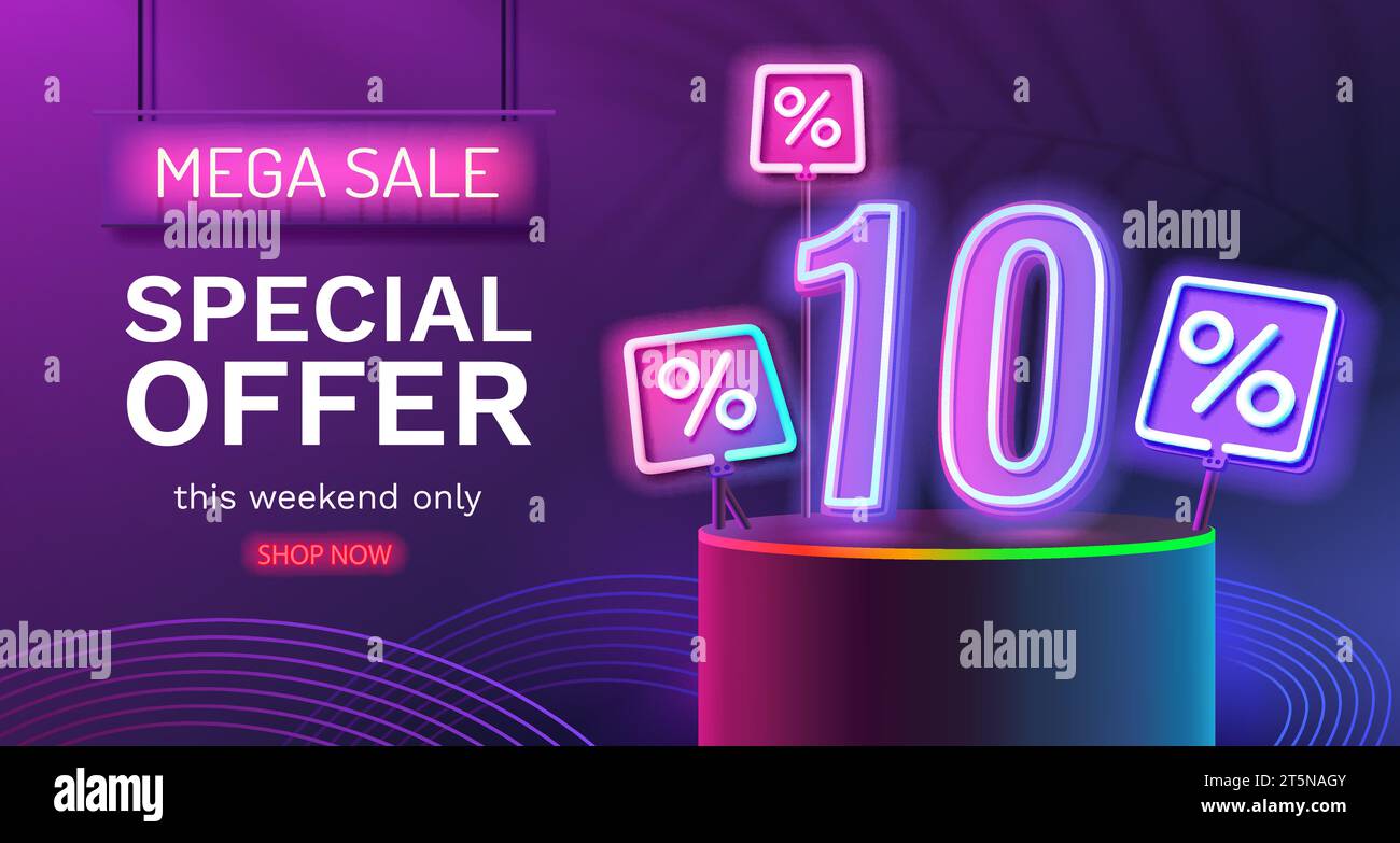 10 off sale banner sign board hi-res stock photography and images - Alamy
