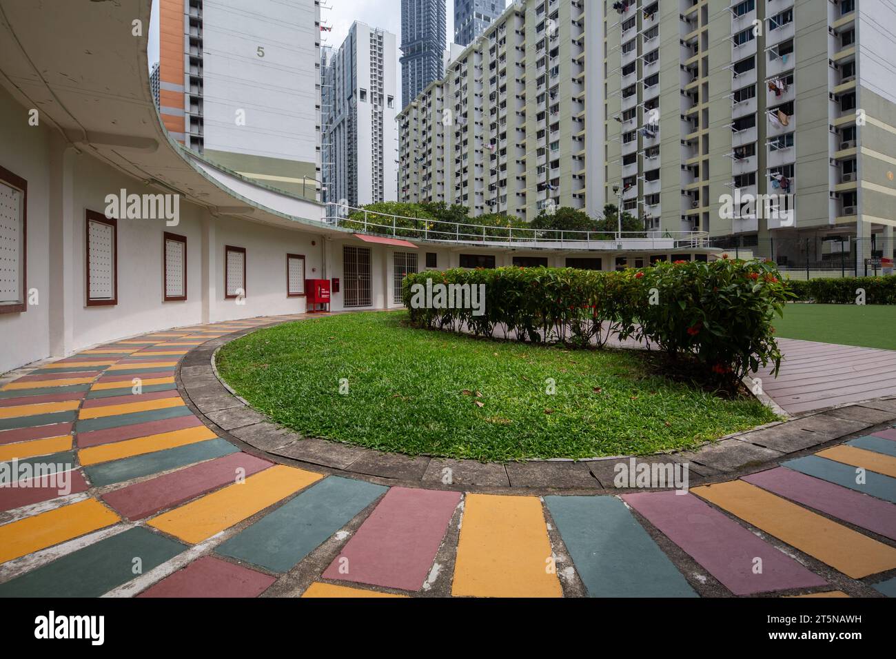 Public spaces lay with colourful tiles giving a fresh breath of life to ...