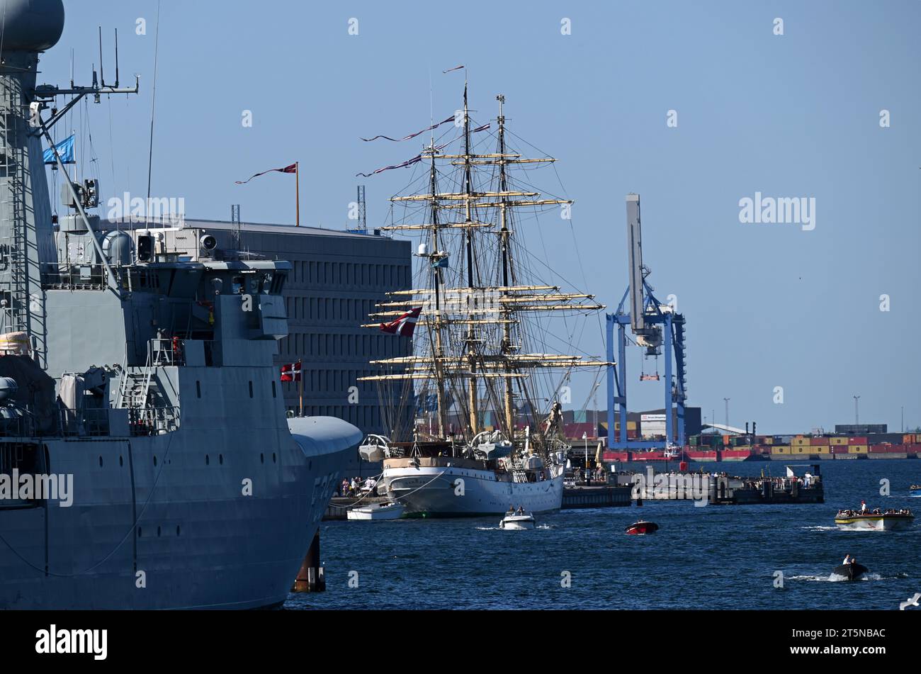 The Danmark sailing ship moored in Copenhagen Stock Photo - Alamy