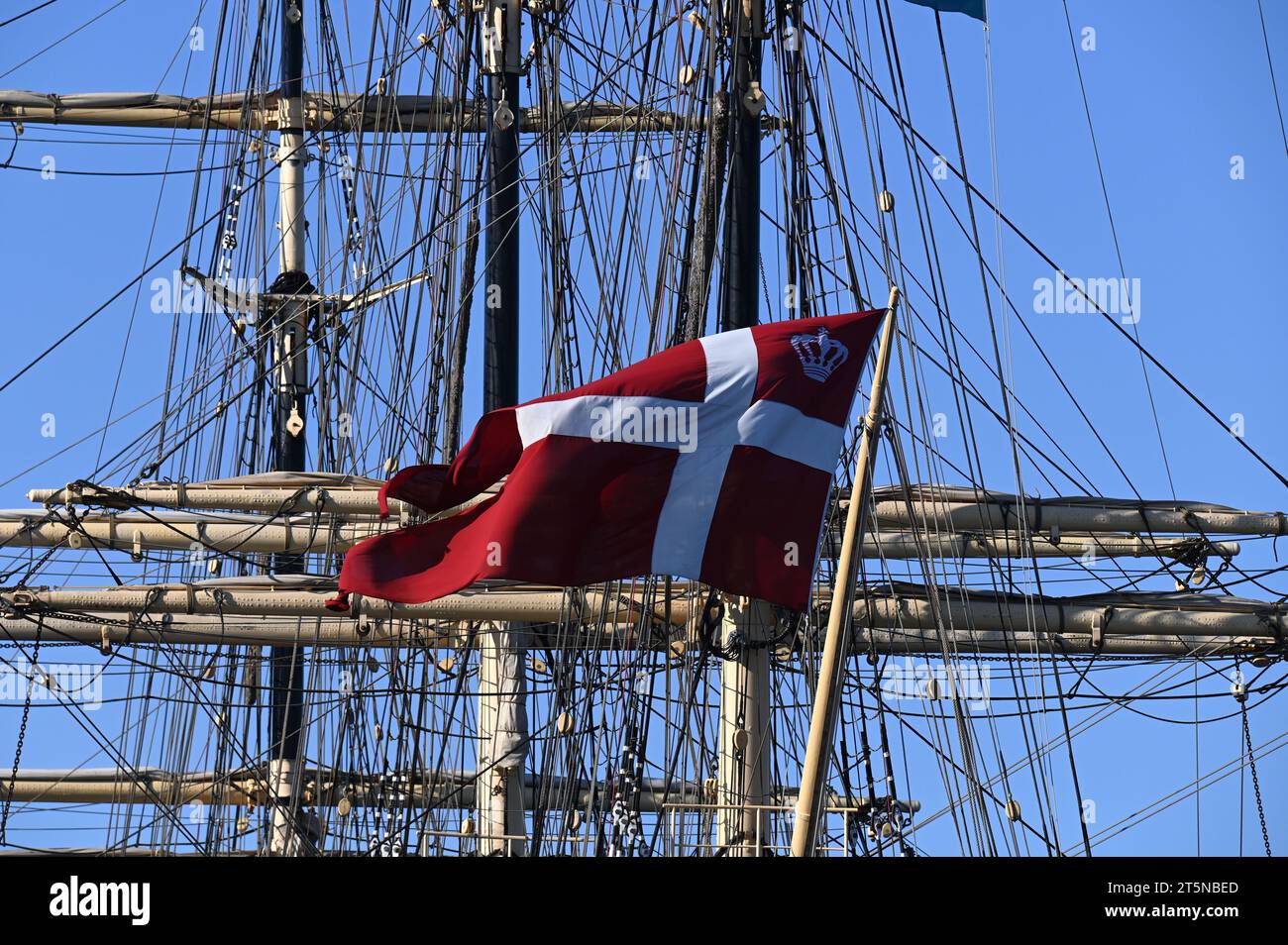 The Danmark sailing ship moored in Copenhagen Stock Photo - Alamy
