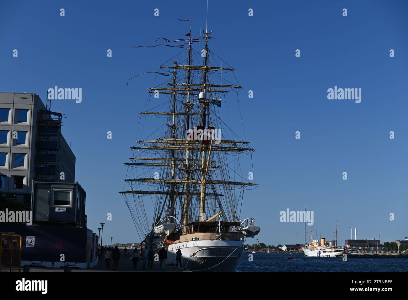 The Danmark sailing ship moored in Copenhagen Stock Photo - Alamy