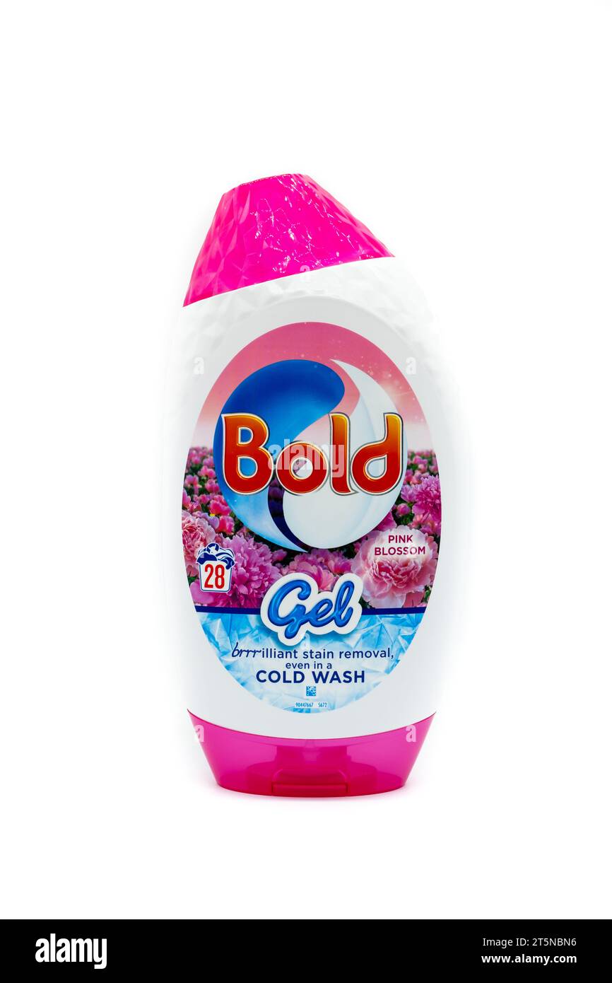 Irvine, Scotland, UK-July 21, 2023: Bold branded Gel cold wash laundry ...